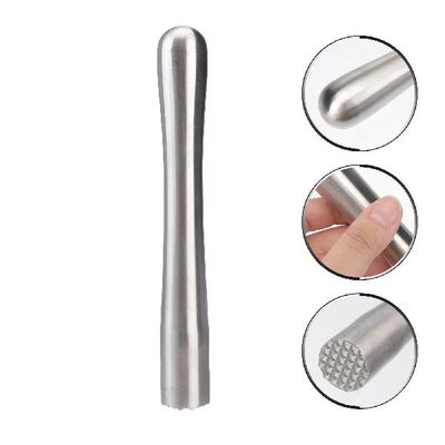 Ice Muddler Crusher Cocktail Steel Hammer Staineless Stick