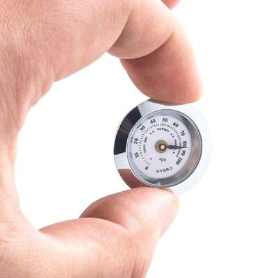 28Mm Mini Bulat Higrometer Cerutu Presisi Tinggi Kelembaban