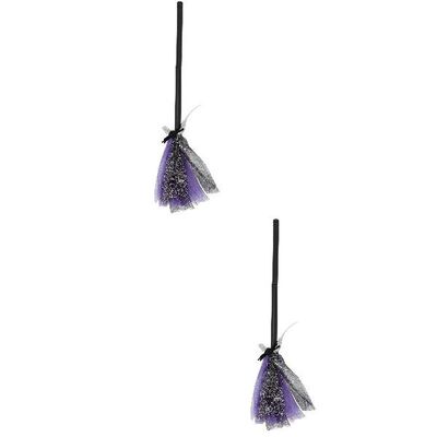 Broom Witch Halloween Broomstick Props Kids Decoration