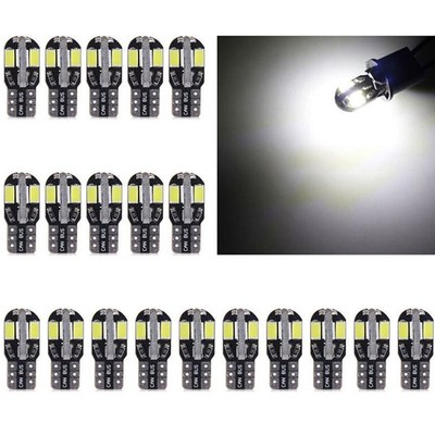 20pcs Canbus T10 W5W Led Car Light 8D 5730 Width Lamp readin