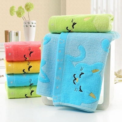 Soft Cotton Bath Towel Cartoon Cat Blanket Baby Newborn Inf