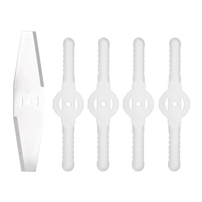 5-Piece Lawn Mower Blade Set 1Metal Blade 4 PCS Plastic Blad