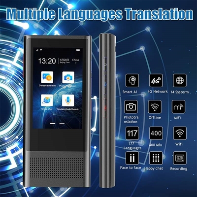 W1 3.0 AI Translator 117 Languages WIFI 4G Offline  Portable
