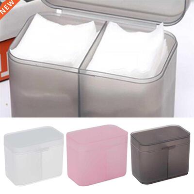 Clear Plastic Organizer Holder Cotton Swab Nail Towels Makeu
