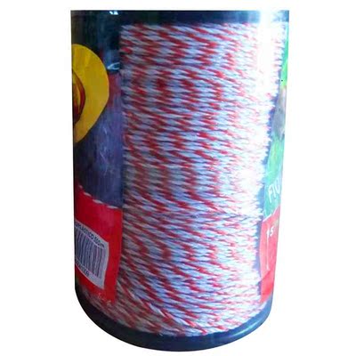 500m Roll Electric Fence Rope Red White Polywire with Steel