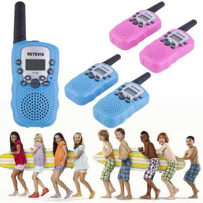 For Kids Children Gift red 2x RT-388 Walkie Talkie 0.5W 22CH