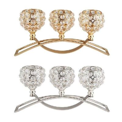 Candelabras Crystal Candle Holder Candlelight Arch Bridge