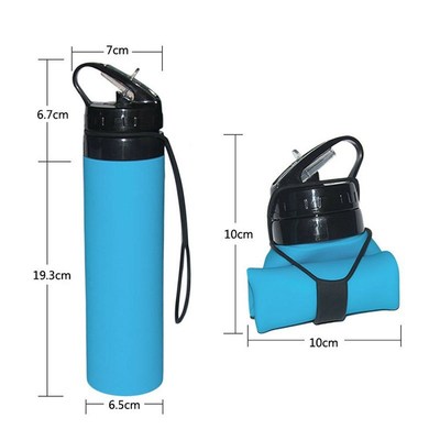 Bottles Drink-Kettle Foldable Collapsible Sport Silicone Cam