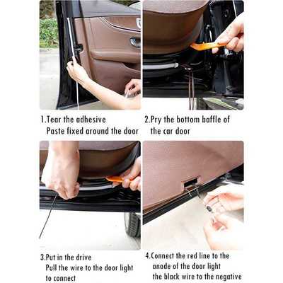 Car Interior Door Welcome Light LED Safety Warning Strobe Si