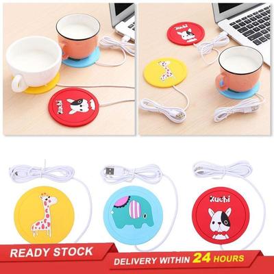Portable USB Cartoon Silicone Pad Cup Heating Coaster Heat