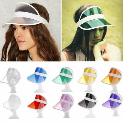 Sun Hats for Wo PVC Protection Visor Cap Beach Headband Hat