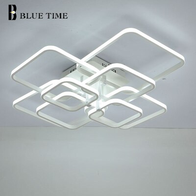 New Square Frame Modern Led Ceiling Lights Living Room Bed