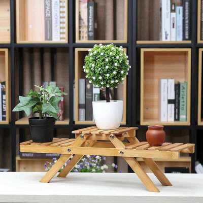 Bamboo Plant Flower Shelf Stand Flower Pot Rack Holder Garde
