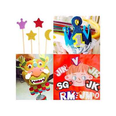 10Sheets Glitter Foam Paper Sparkles Paper for Children'