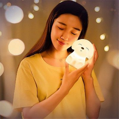 Colorful DOG LED Night Light Animal Light USB Rechargeable