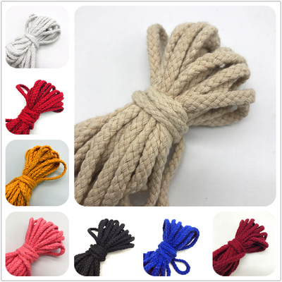5yards 6mm Cotton Rope Craft Decorative Twisted Cord Rope Fo