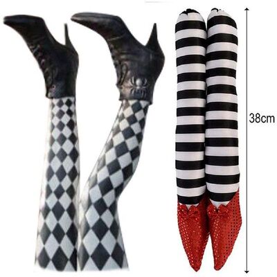 Halloween Evil Witch Legs Shape Props Upside Down Wizard