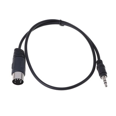 50cm 5 Pin Din MIDI Male To 3.5mm Male Plug Stereo Jack Aud