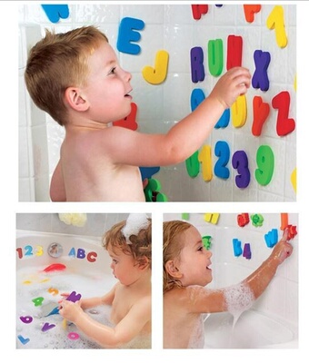 Alphanumeric Letter Bath Puzzle Baby Toys EVA Kids 36Pcs New