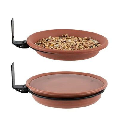 Deck Bird Feeders Bath Tray Large Capacity Bird Feeders For