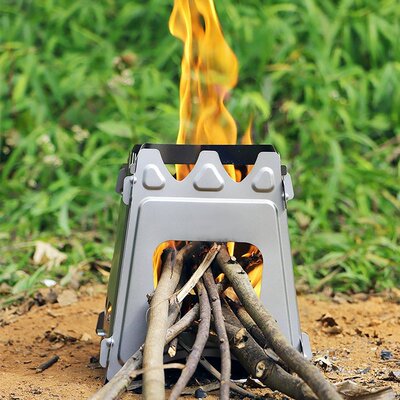Outdoor Draagbare Camping Houtkachel Opvouwbare Roestvrij