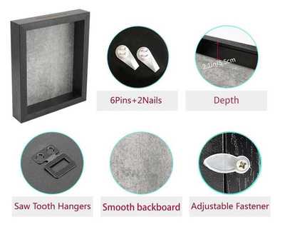 White Backboard 8x10 Shadow Box Display memorabilia Frame H