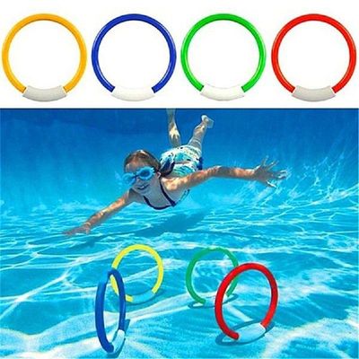 4 Pcs/Pack Child Kid Swimming Pool Underwater Diving Rings
