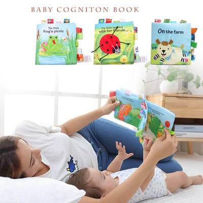 Carton Baby Soft Cloth Books Rustle Sound Infant Educationa