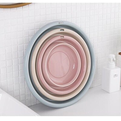 Portable Folding Bucket Camping Washbasin Folding Basin Sili