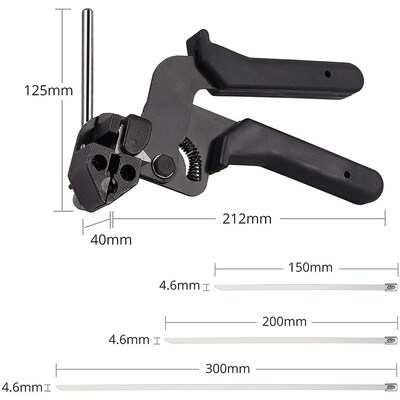 201/301pcs/Set Stainless Steel Cable Tie Pliers Zip Tie Auto