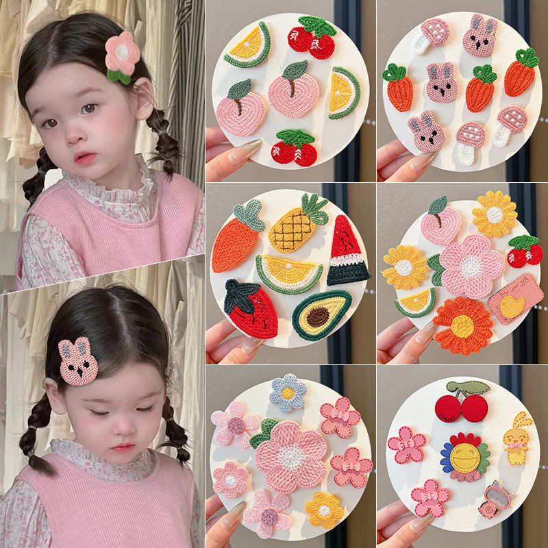 卡通魔术贴儿童前额碎发刘海贴头饰婴儿不伤发胎毛发夹可爱头发贴