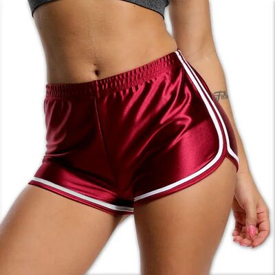 Smooth high waisted sports shorts for women 光面高腰运动短裤