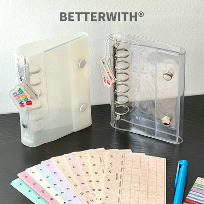 betterwith伴幸a7六孔活页夹PVC外壳双扣收纳册手账本追星卡册
