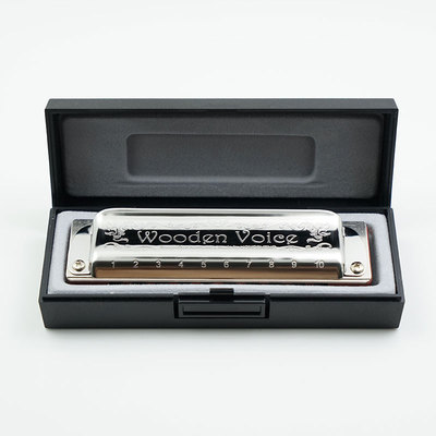 Wooden voice口琴檀木初学十孔布鲁斯蓝调10孔PADDY园园同款
