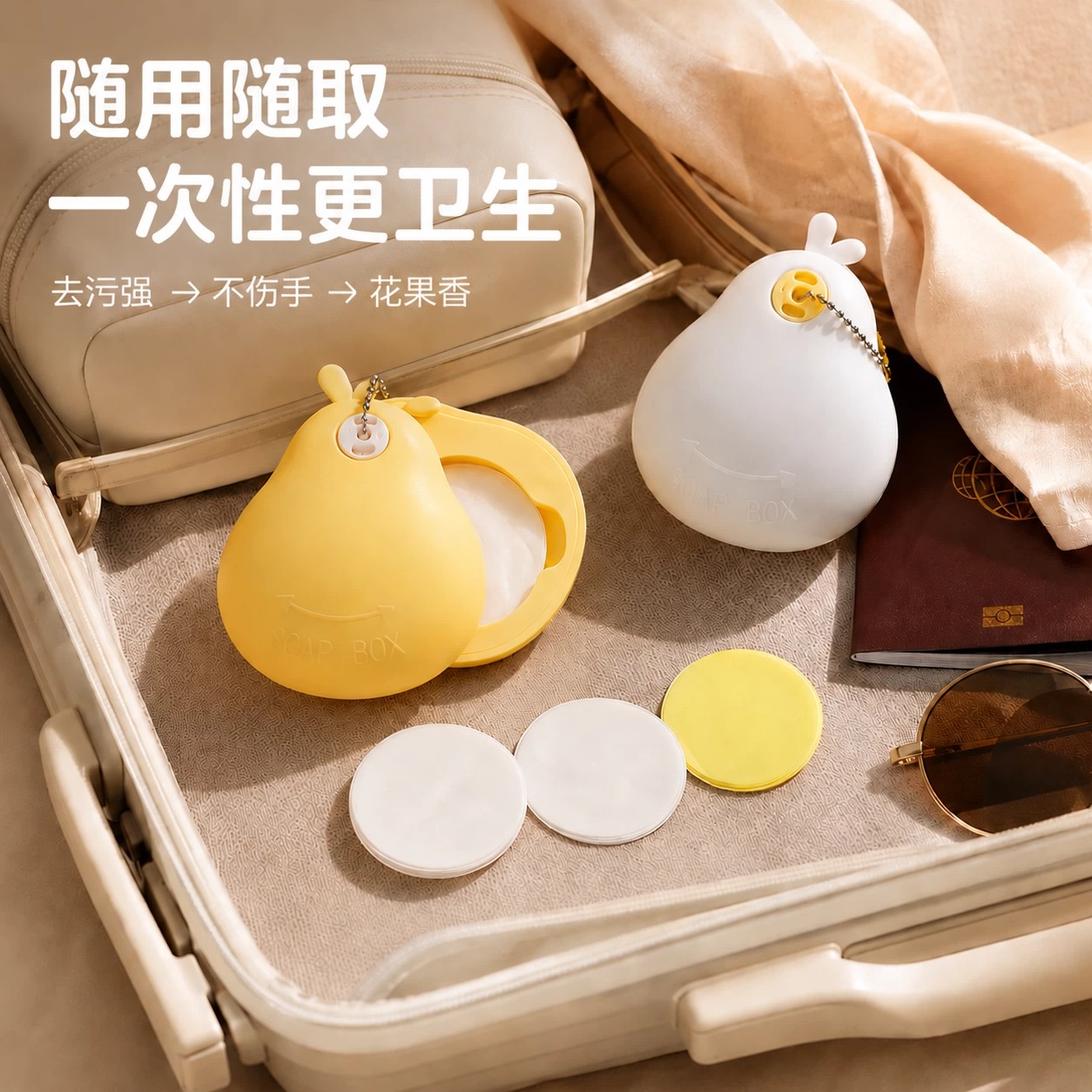 葫芦便携香皂片户外旅行随身一次性香皂纸学生儿童清洁肥皂洗手片