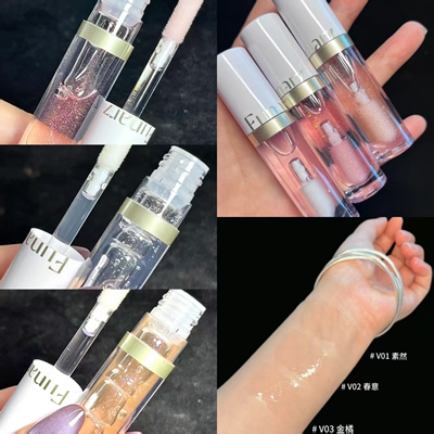 又姿唇部精华蜜唇油叠涂淡唇纹水