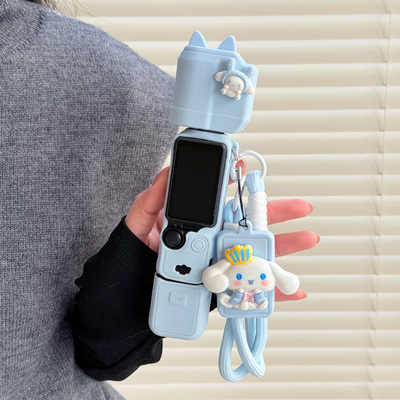 双耳玉桂狗适用大疆OsmoPocket 3云台相机壳硅胶套保护壳