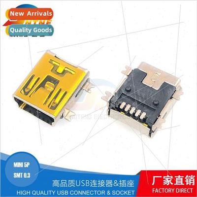MINI-USB female chassis connector Mini USB socket 4-pin SMD