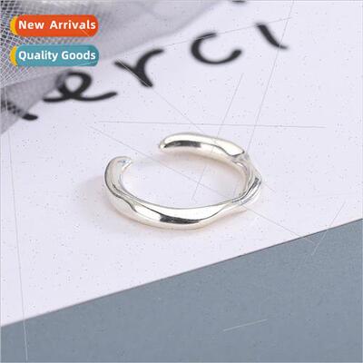 s925 silver Europe wave open ring twist ring popular