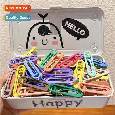 Girls matte cute candy color hair clips gradient color side