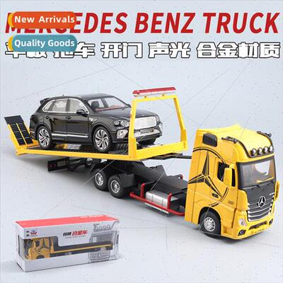 1:24 alloy Benz truck trailer model flatbed truck children b