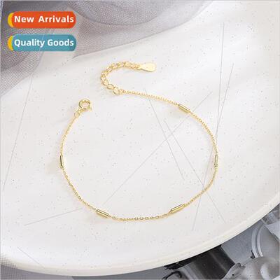 s925 silver Korea round pipe knuckle bracelet cold wind nich