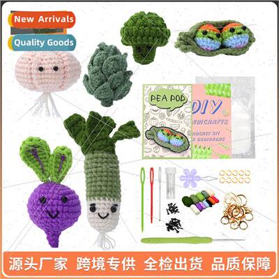 Handmade DIY Woolen Knting Garlic Radish Peas Vegetables Cro