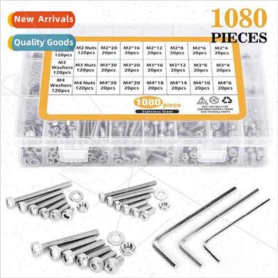 820pcs 1080pcs screws boxed stainless steel hexagon socket h