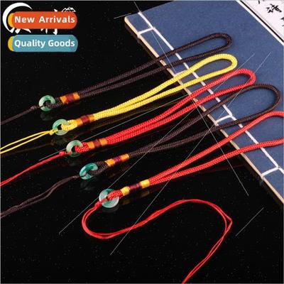 Ring dangling head rope diy handmade braided lanyard keychai