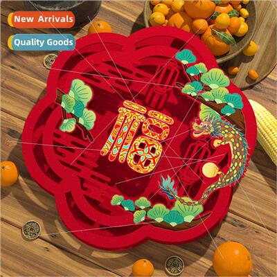 2023 decorative door stickers couplets felt Chinese main ent