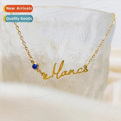 Tanium Steel Necklace Jewelry Women che Stainless Steel Lett