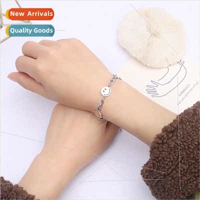 2023 Europe stainless steel happy sad expression face bracel