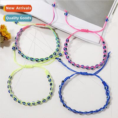 Fashion Blue Eyes Braided Bracelet Devil Eye Evil Eyes Multi
