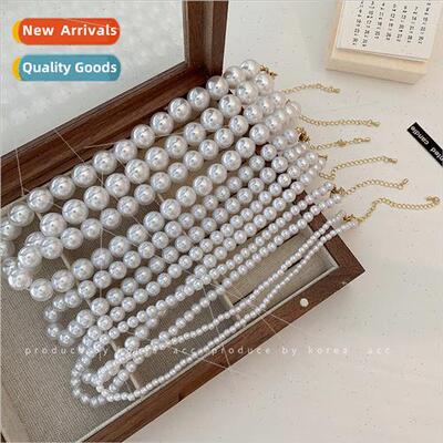 Faux pearl necklace necklace French sweet collarbone chain f
